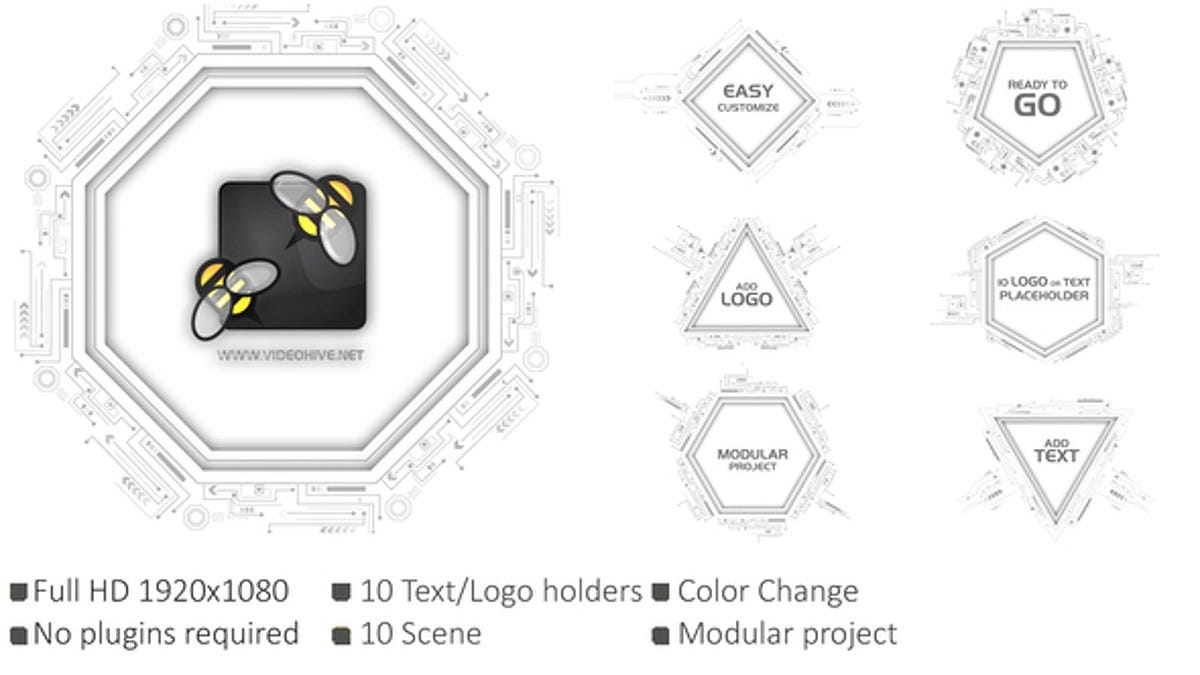Clean Geometric HUD title - Codecatalyst - Medium