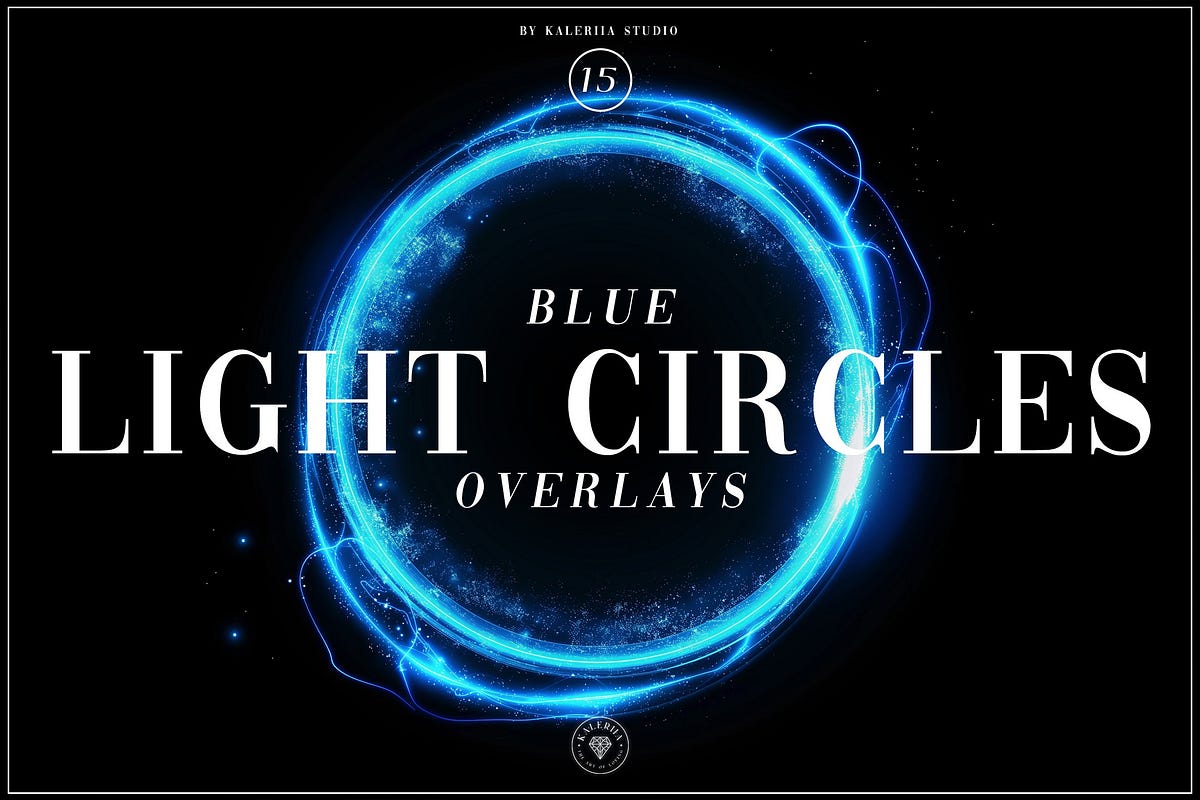 Blue Light Circles Overlays - Vky - Medium