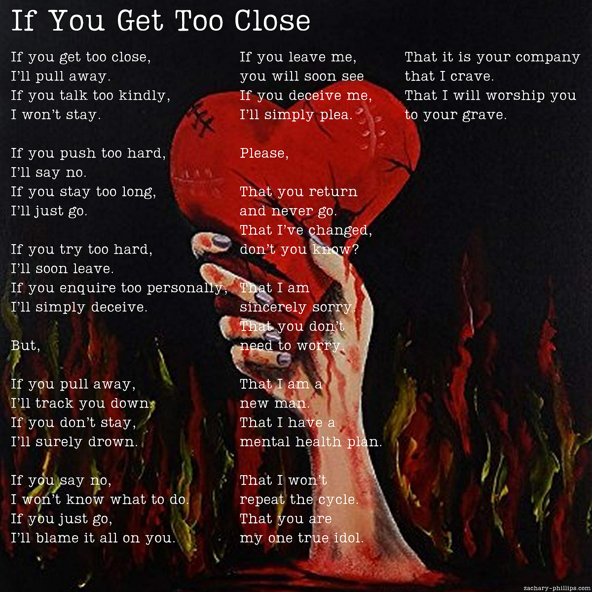If You Get Too Close. a poem | by Zachary Phillips | Blue Insights | Medium
