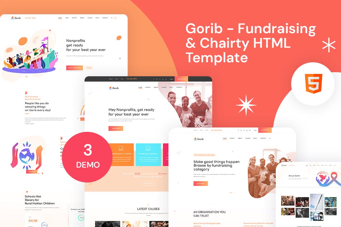 Gorib — Fundraising & Chairty HTML Template | by Vjkkw | Oct, 2024 | Medium