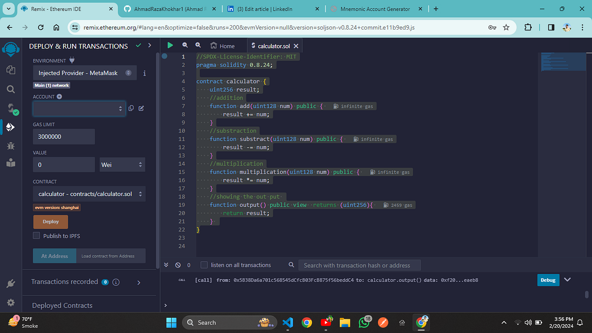 Basic Solidity Smart Contract. This is a contract for making a basic ...