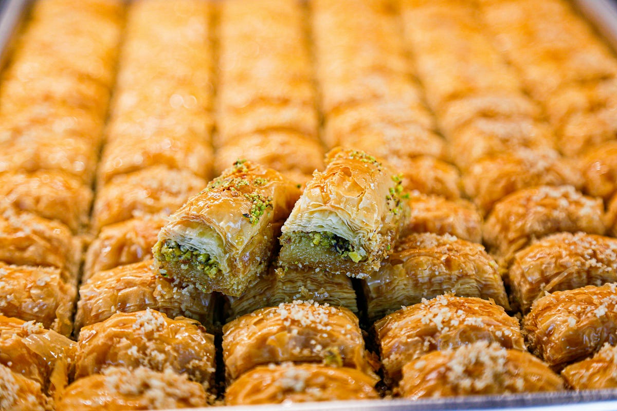 How I made baklava in my work. And I make my cooking work for me too ...