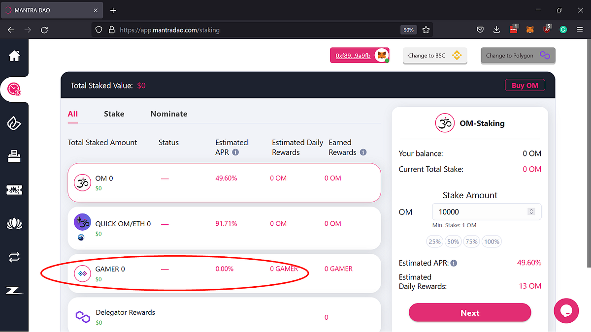 How to Stake GAMER on MANTRA DAO. Navigate to MANTRA DAO’s staking page ...