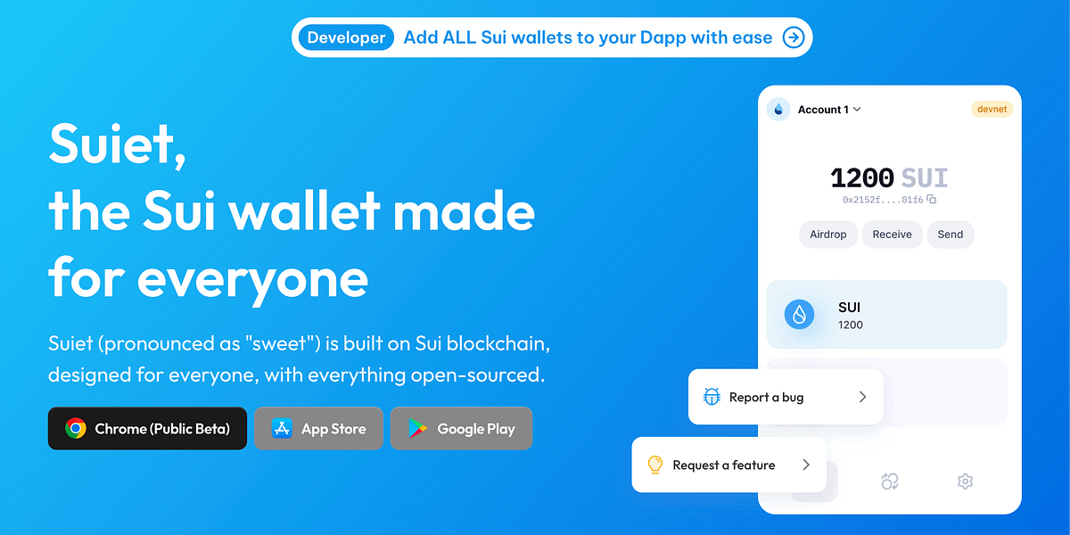 Suiet — a friendly wallet on Sui. Suiet Wallet, without long… | by ...