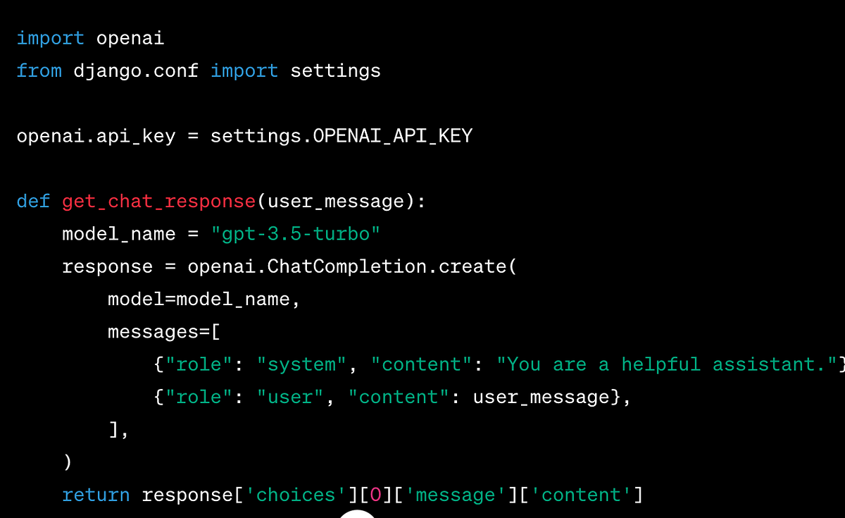 Integration of ChatGPT-LLMs in Django project. | by Irrrammkahhkashhan ... Integration of ChatGPT-LLMs in Django project. | by Irrrammkahhkashhan ...