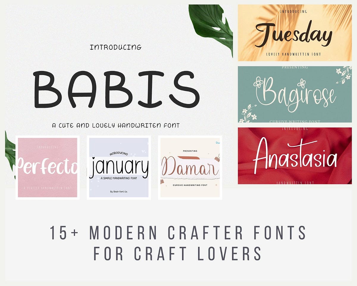 15+ Modern Crafter Fonts For Craft Lovers | TheDesignFlair