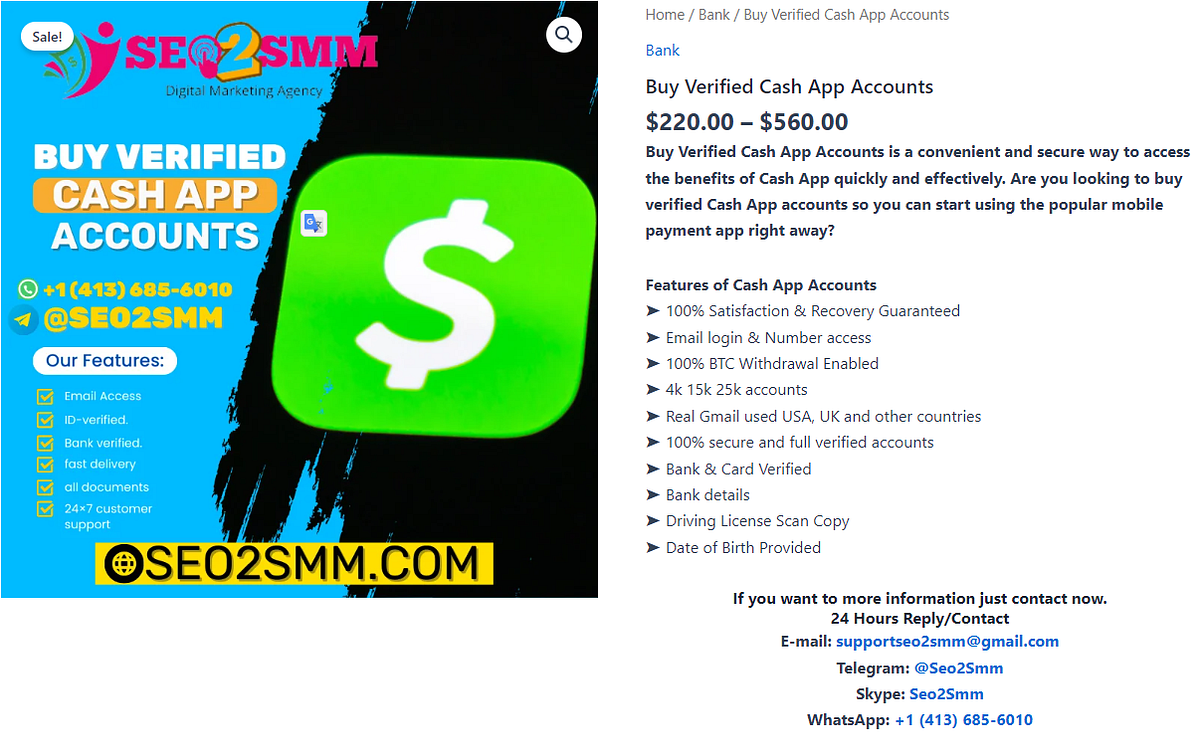 CashApp Accounts for Sale With Verification | by Buy Verified Stripe ...
