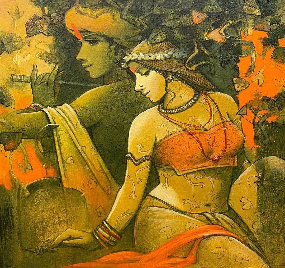 THE GILDED EPICS: SUBRATA DAS. The artworks of Subrata Das are a… | by Easel stories | Medium