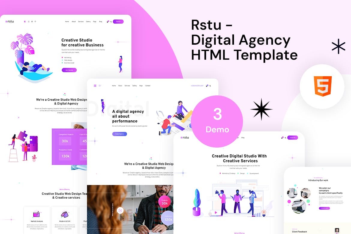 Rstu — Digital Agency HTML Template | by Novaninja | Jul, 2024 | Medium