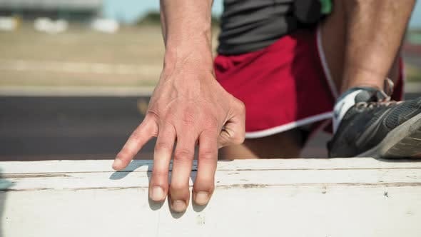The Hands Of An Athlete Tell The Effort During Training ...