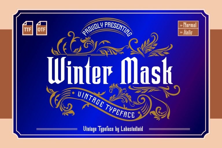 Winter Mask Font | by kaisunnan8 | Jul, 2024 | Medium