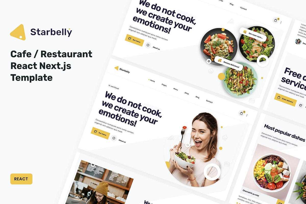 Starbelly — Restaurant & Cafe React Template | by Illustrapro | Jun ...