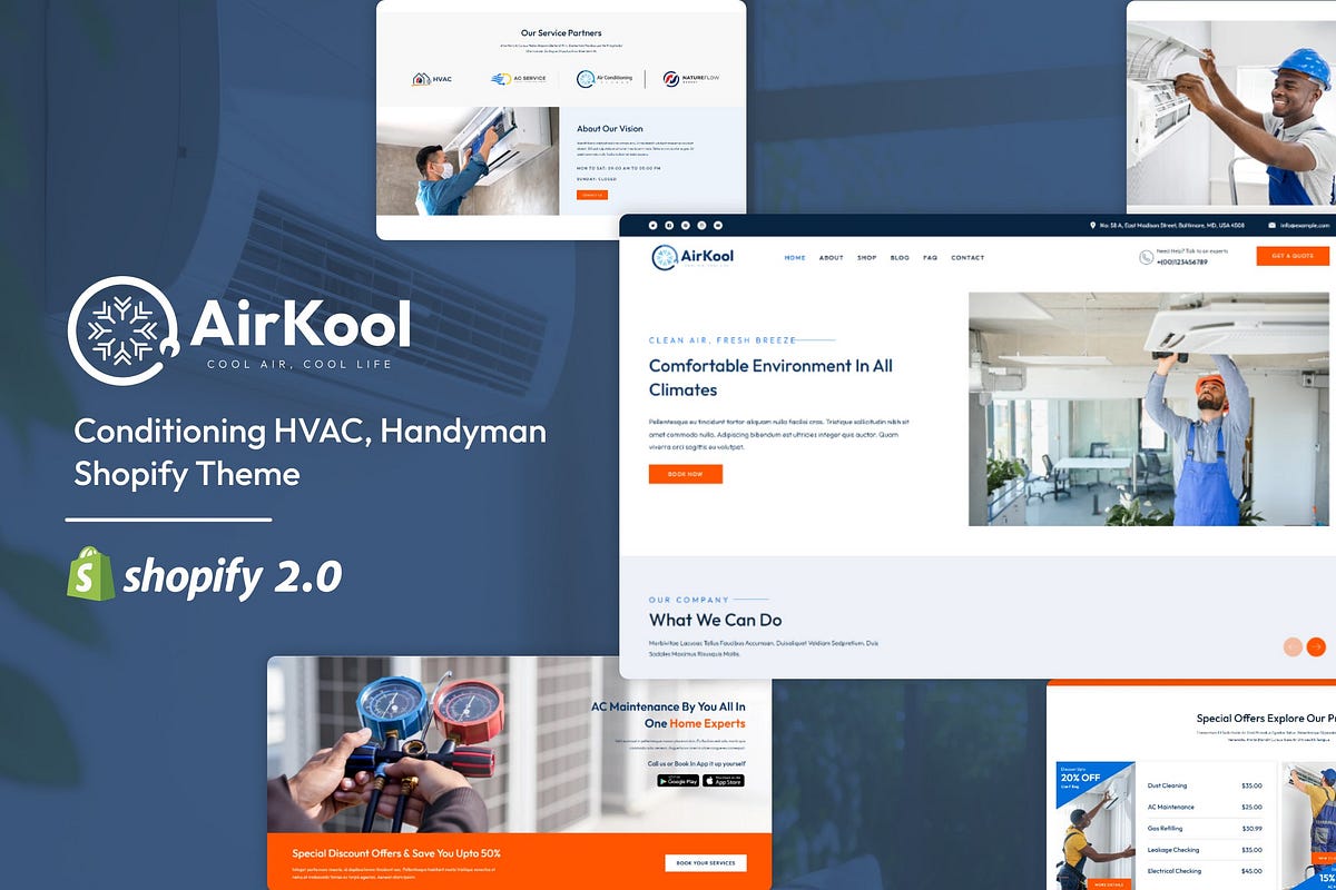 AirKool — Air Conditioning & Heating Shopify Theme | by Prismpioneer | Aug, 2024 | Medium