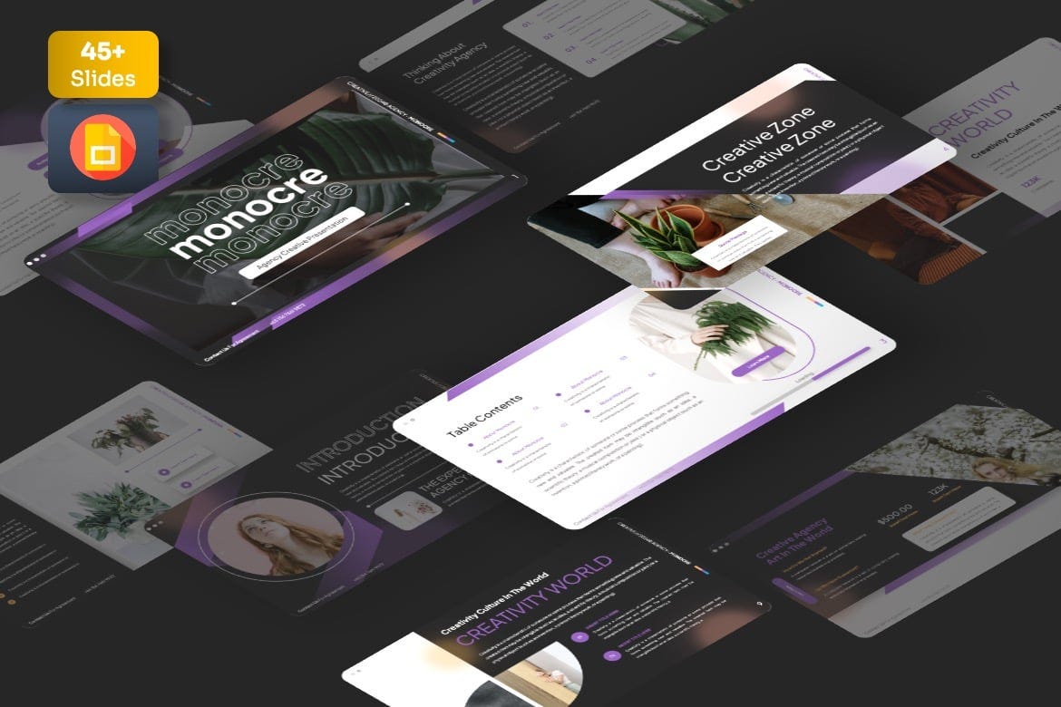 Monocre — Agency Creative Googleslide Template | by Vpnvg | Oct, 2024 | Medium