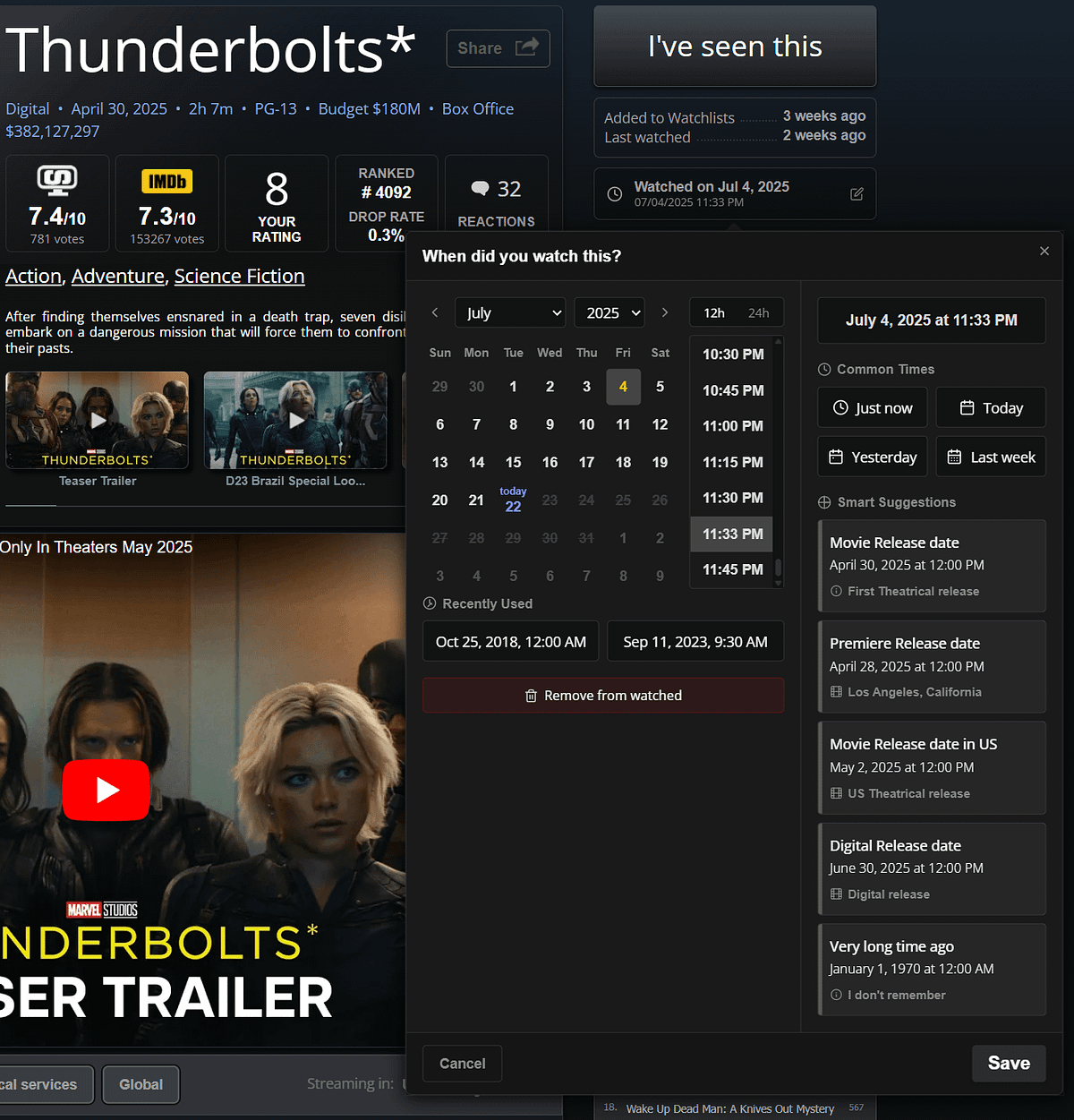 Finally! Edit Your Watch History Dates on Simkl for Movies, TV Shows ...