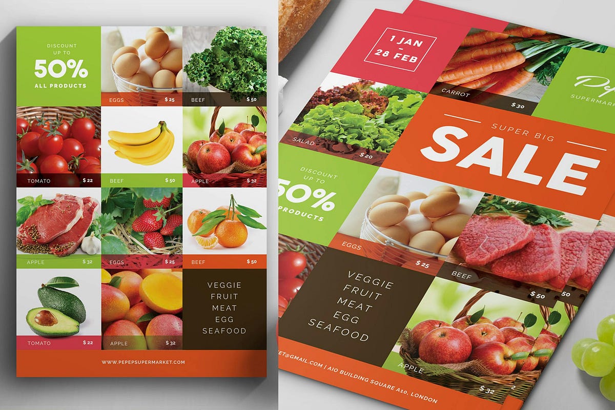 Supermarket / Product Flyer Print Templates Graphic Templates | by ...