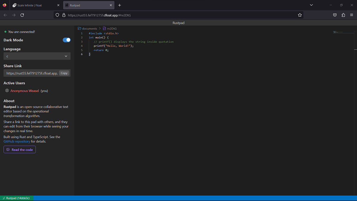 Rustpad Deployment. What’s rustpad? | by scaleinfinite | Medium