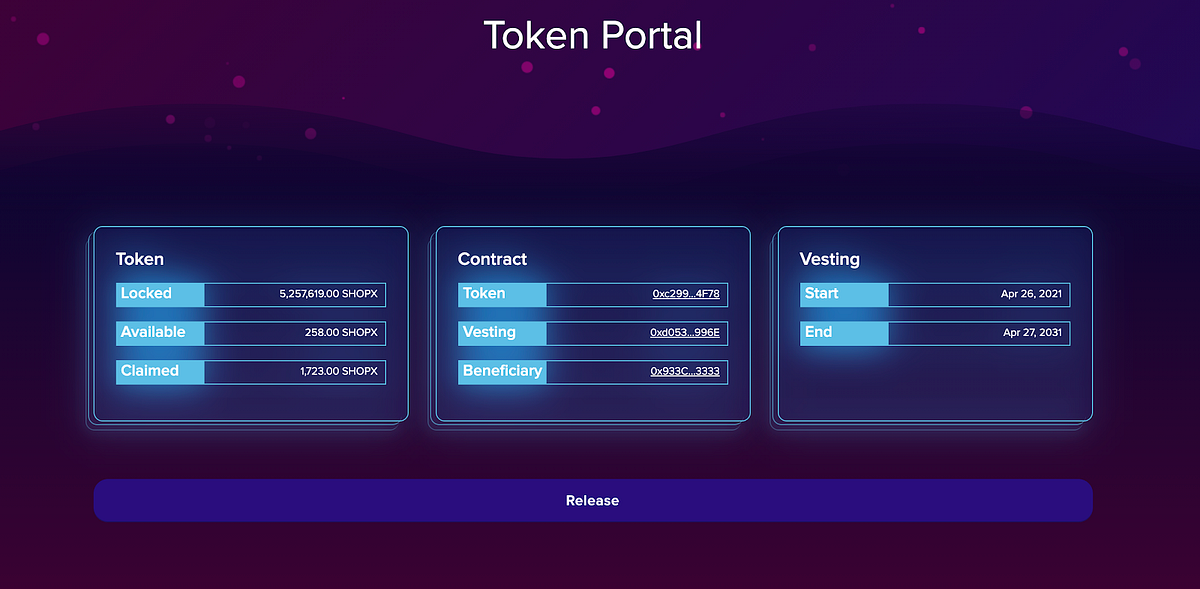 The SHOPX Vesting Contract Portal | by Kurt Ivy | Medium