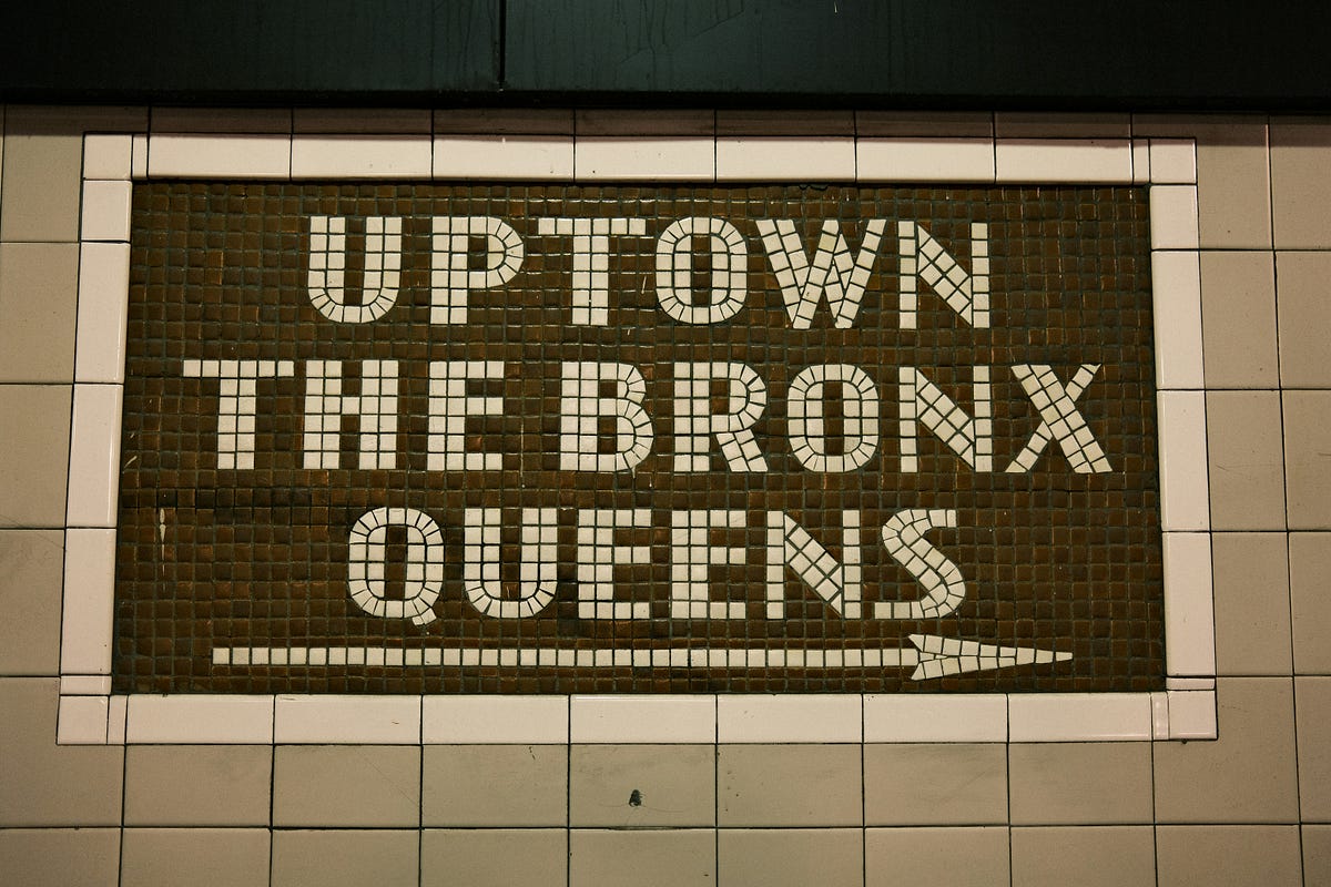 Uptown, the Bronx and Queens. The subway signs and tokens of my youth ...