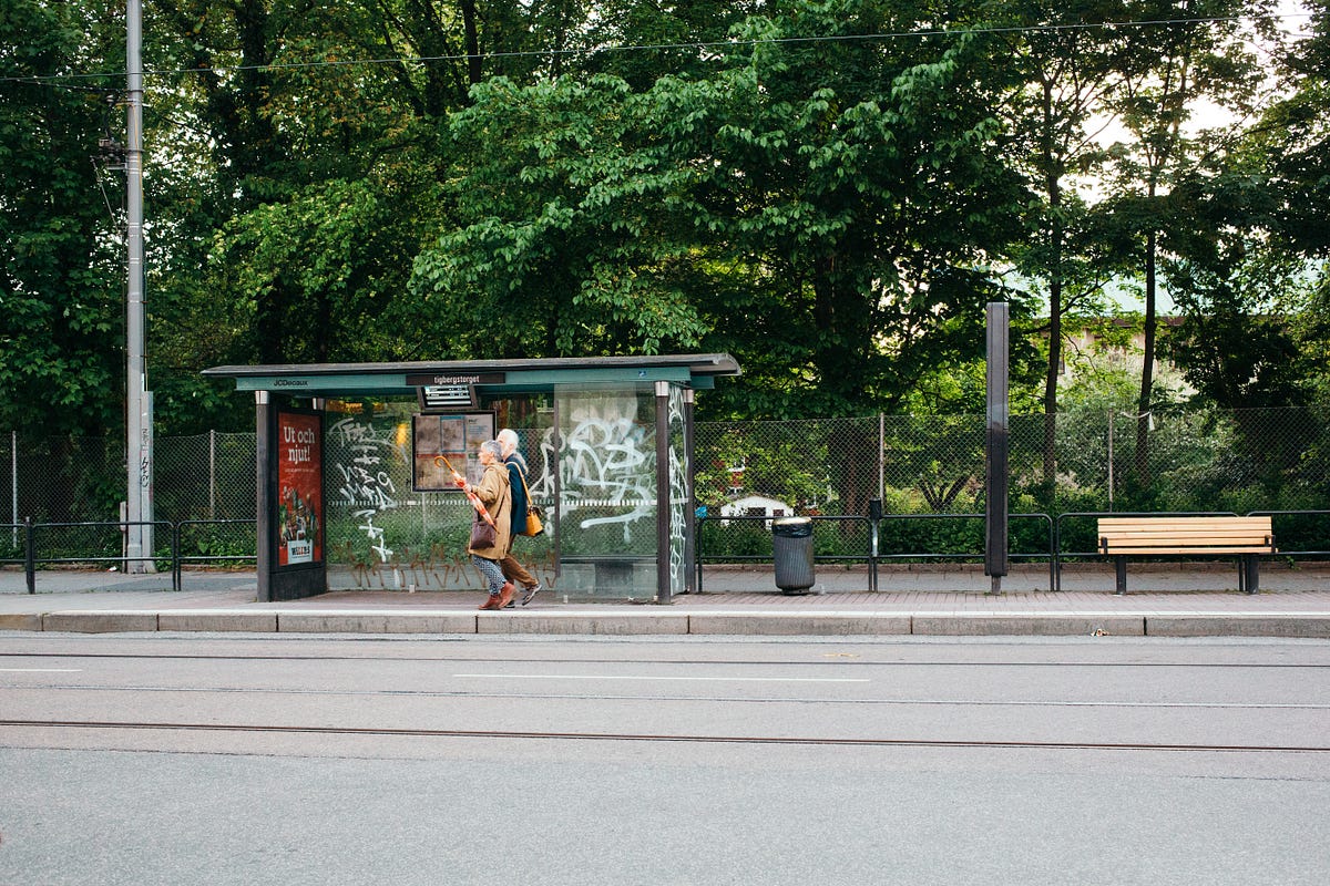 Stopping for the bus. My stick sits limply between my… | by kaustuv ...