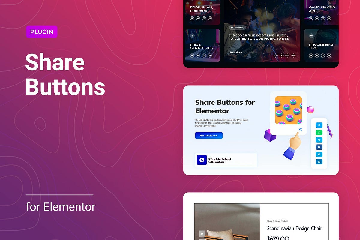 Share Buttons for Elementor WordPress Plugins | by Digitaldynamo | Medium