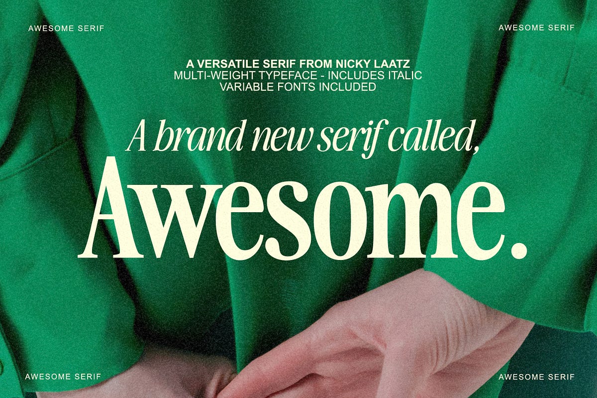 The Awesome Serif Family (32 Fonts) - Eekunlee - Medium