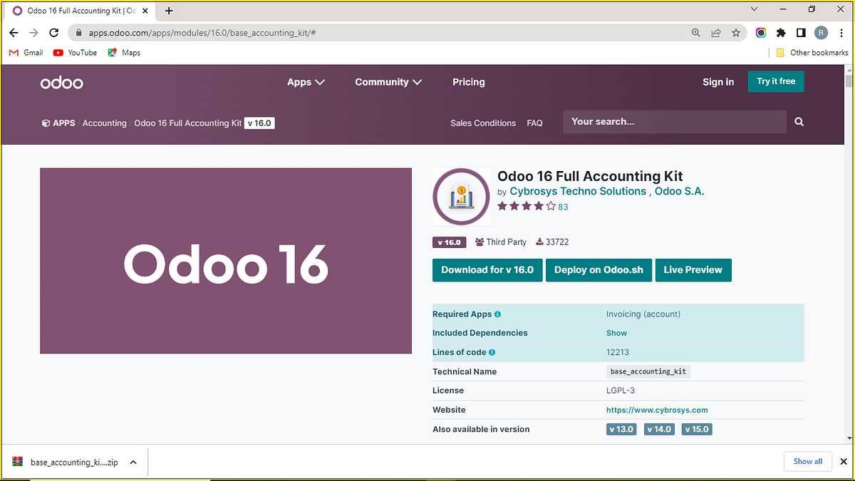 Odoo 16 — Instalasi Ekstra Modul Accounting | by Rahayu Dwi Anggraini | Medium