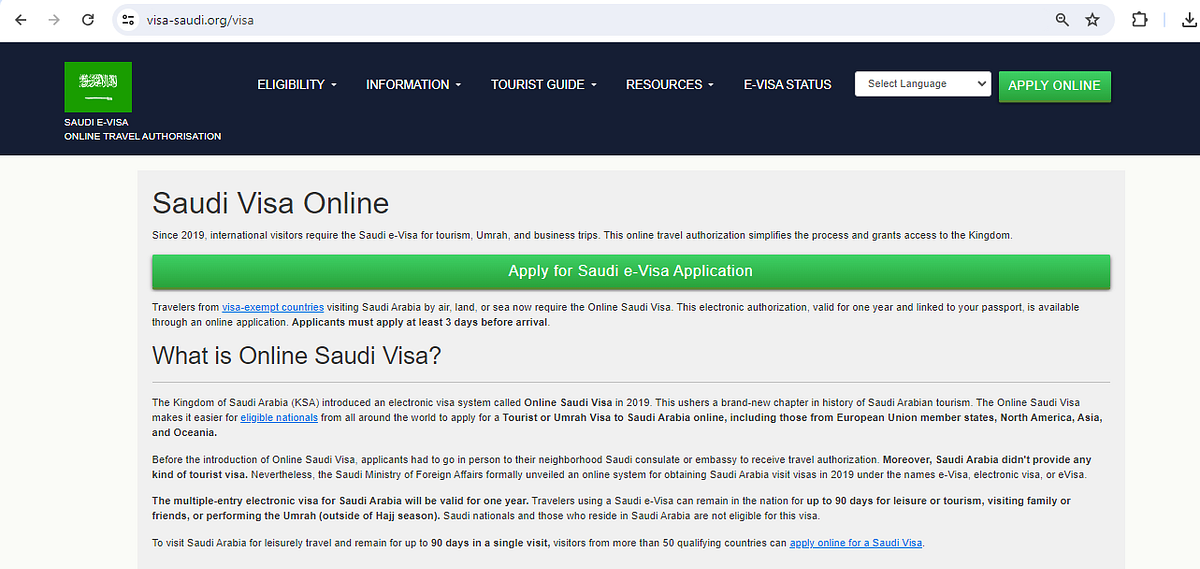 SAUDI Kingdom of Saudi Arabia Official Visa Online — Saudi Visa Online ...
