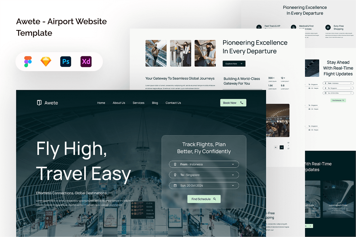 Awete — Airport Website Template | by Circuit 1992 Cipher | Sep, 2024 ...