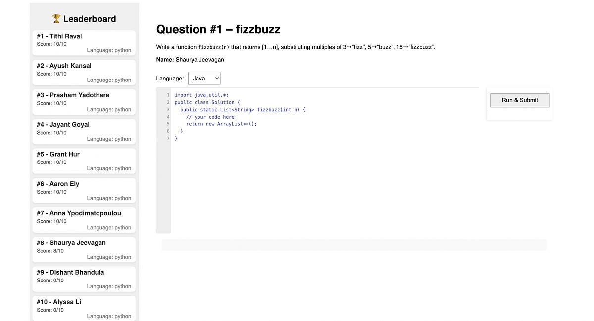 Code Clash: Building a Competitive, Real-time Code Autograder Platform ...