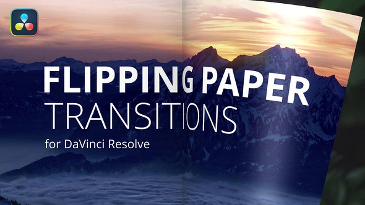 Flipping Paper Transitions for DaVinci Resolve - Glitchgossamer - Medium