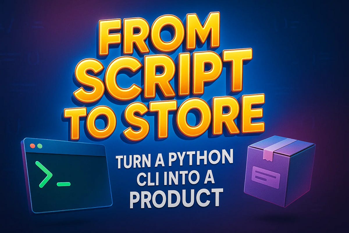 From Script to Store: Turn a Python CLI into a Product | by Tera Byte 26 | Write A Catalyst ...