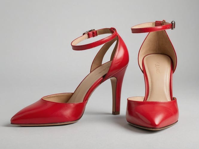 Red Heels With Ankle Straps | by Lucy Hall | Apr, 2024 | Medium