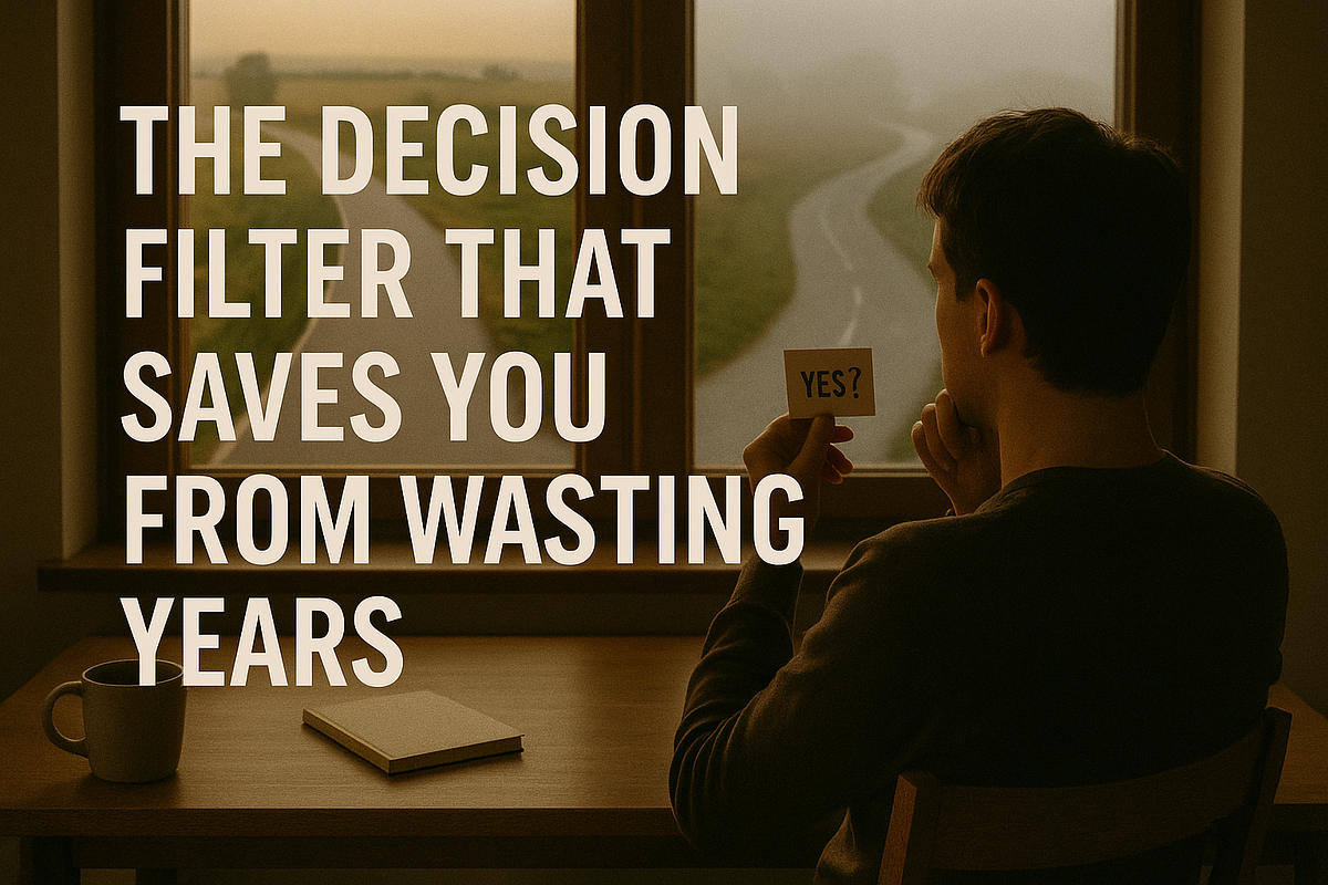 The Decision Filter That Saves You From Wasting Years | by Mr. Anks ...