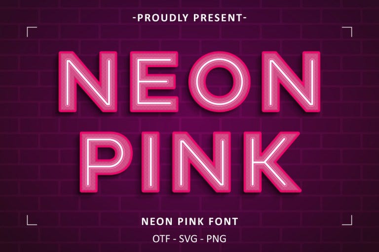 Neon Pink Font Free Download | by ishirakawamary | Apr, 2024 | Medium