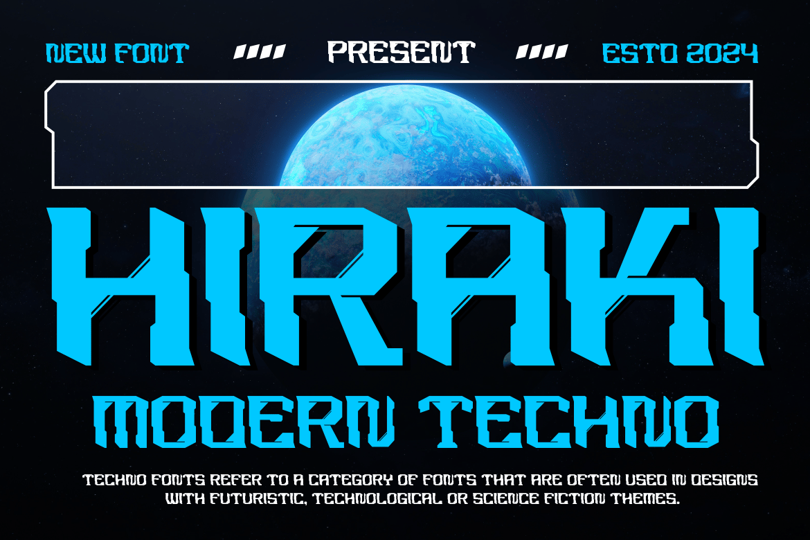Hiraki — Modern Techno Font | by Solarscribe | Medium