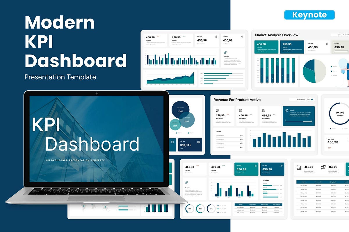 Modern KPI Dashboard — Keynote Template - Yvessaintlaurent - Medium