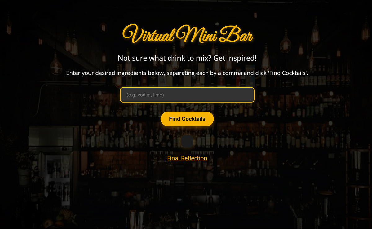Final Project Virtual Mini Bar API | by Hayes Fore | May, 2025 | Medium