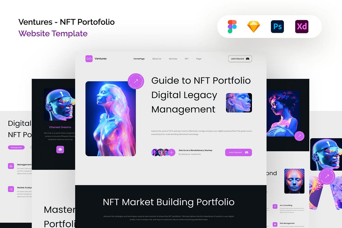 Ventures — NFT Portofolio Website Template | by Nebulaninja | Medium