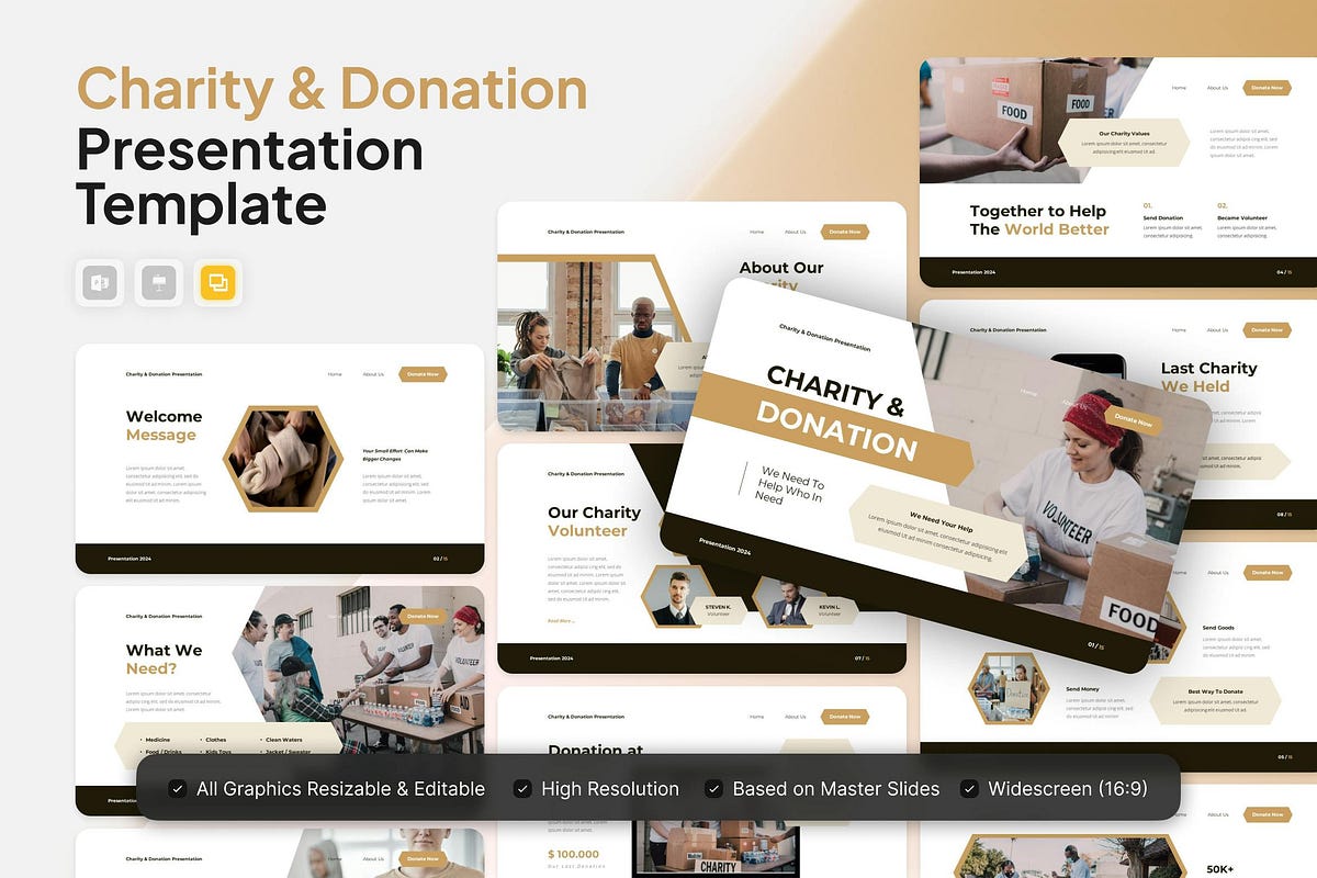 Charity & Donation Google Slide Template | by Svginnovator | Jun, 2024 ...