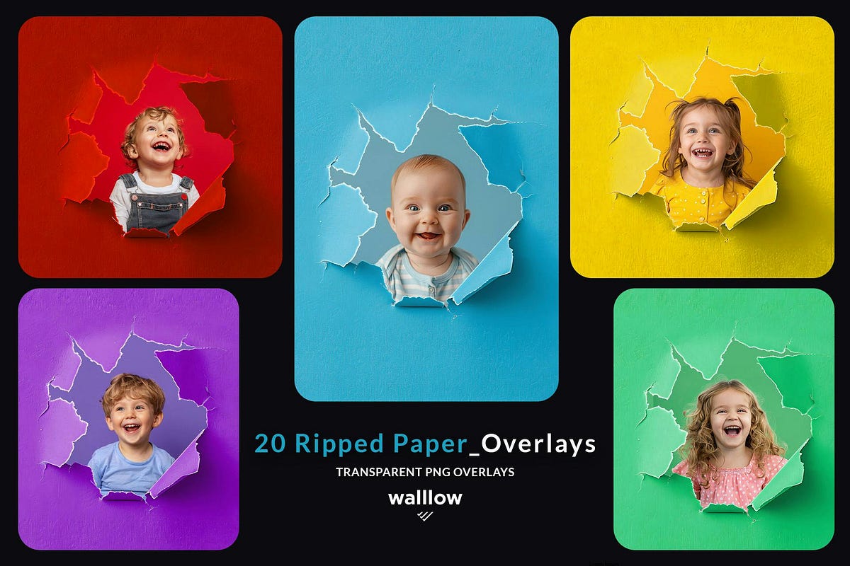 Ripped paper png transparent photoshop overlays | by Svginnovator | Jun ...