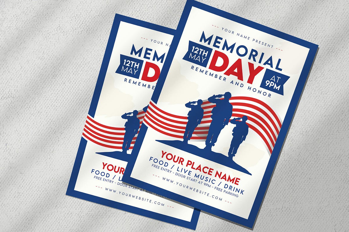 Memorial Print Templates Graphic Templates | by Auroraastrae | Apr ...