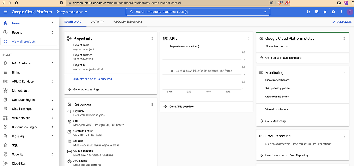 Dash on GCP — Part 1. Create a basic GCP project with… | by Bruno De ...