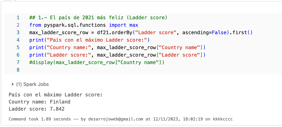 Databricks y spark Tratamiento de datos con pyspark | by Jorge Arrojo | Medium