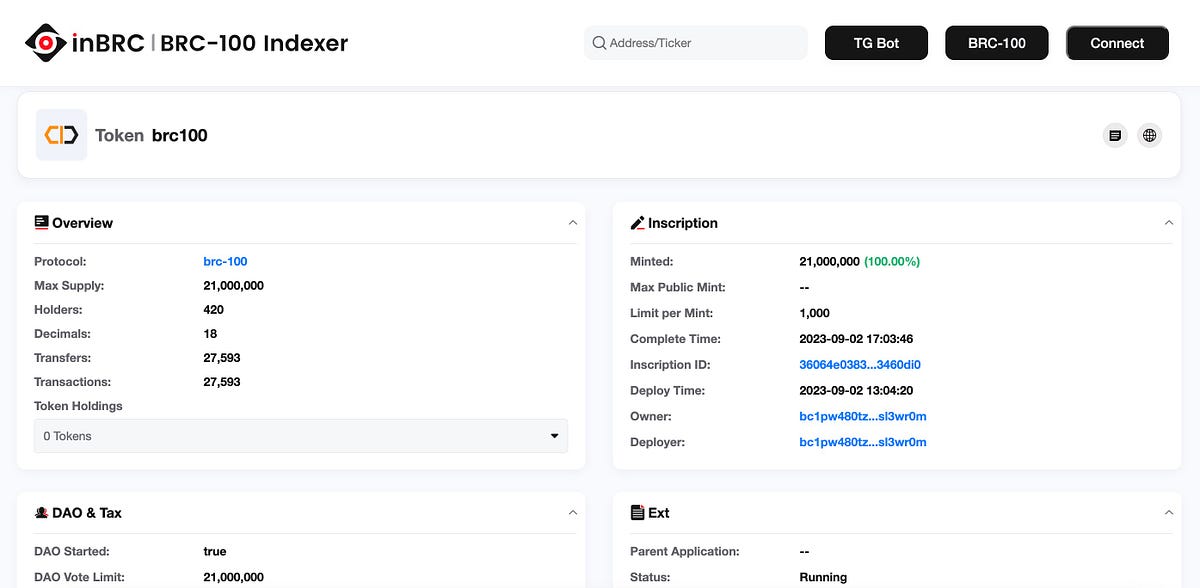 时间：18:45 · 2023年10月19日 作者：inBRC | BRC-100 Marketplace & Indexer 原文：https://x.com/in_BRC/status ...