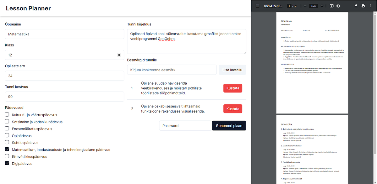 Automated Lesson Plan Generation. Anna Maria Tammin, Sandra Schihalejev… | by Sandra Schihalejev ...