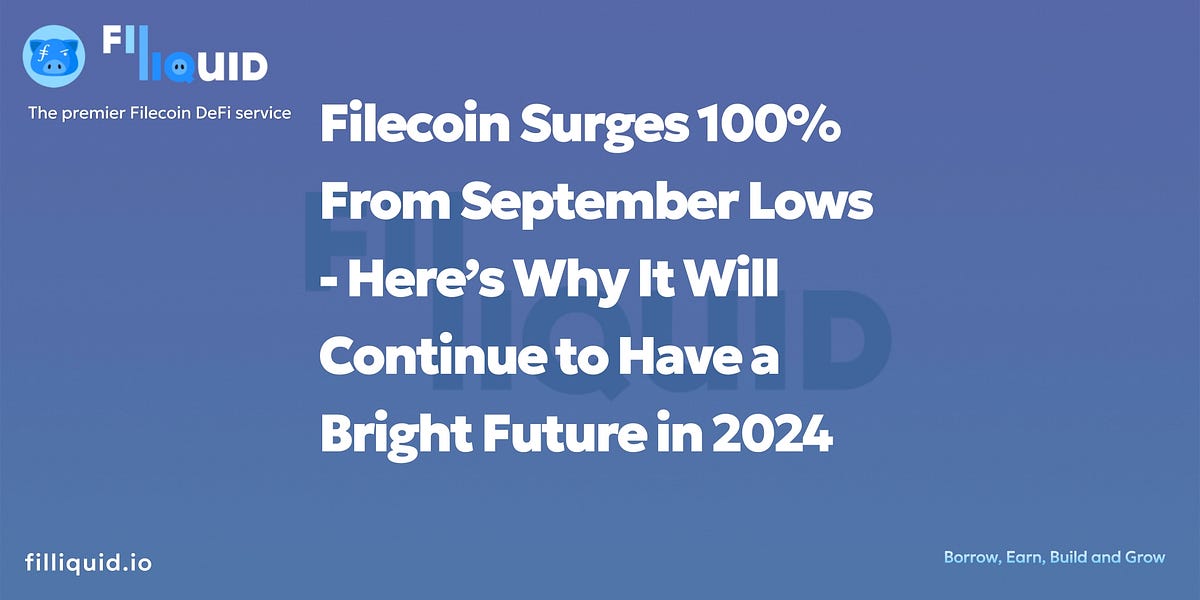 Filecoin Surges 100% From September Lows — Here’s Why It Will Continue to Have a Bright Future ...