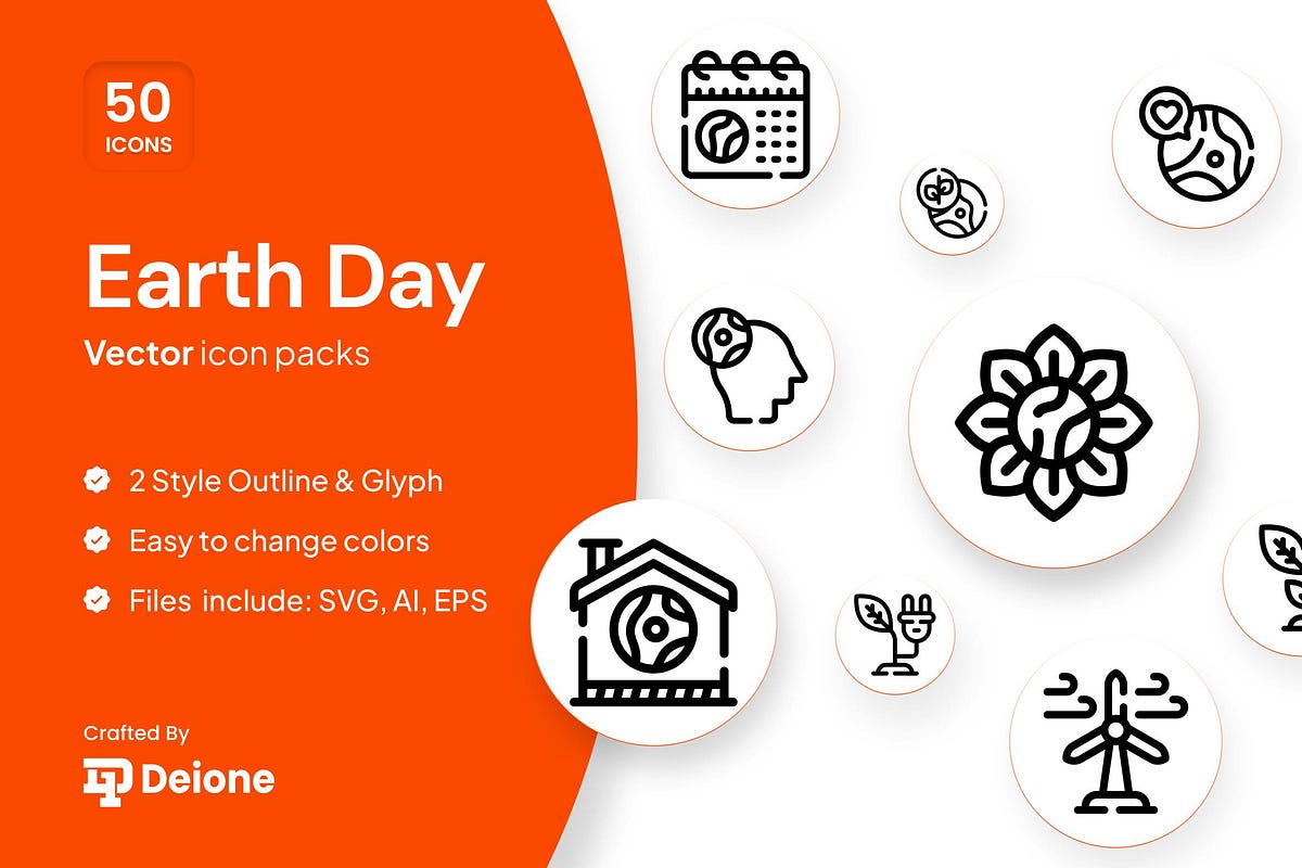 Earth Day Icons Graphics | by Mosaicmystique | Medium