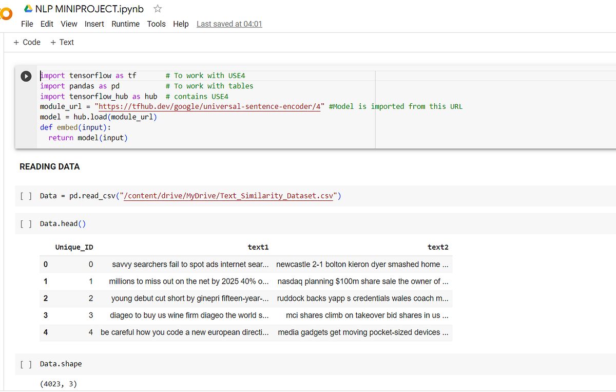 NLP Miniproject : Sentence to Sentence semantic similarity. | by HARSH ...